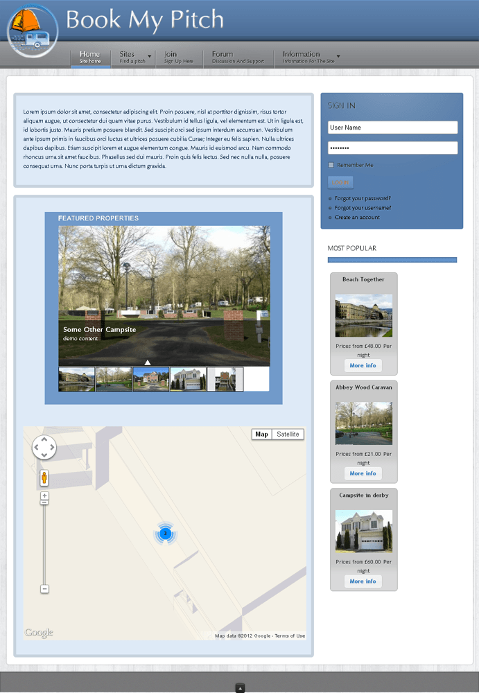 Book-My-Pitch | Web designer's Collections - JoomSpear - Wordpress and ...